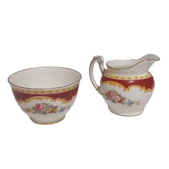 Foley China | Dining | Vintage Foley Bone China Sugar Bowl Creamer Set ...